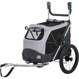 Trixie Fahrrad-Anh&auml;nger f&uuml;r Hunde grau S