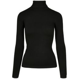 Rundhalspullover Urban Classics "Urban Classics Damen Ladies Basic Turtleneck Sweater", Damen, Gr. XS, schwarz, 70% Viskose, 30% Polyamid, unifarben, slim fit, amerikanischer Ausschnitt, Pullover Rundhalspullover