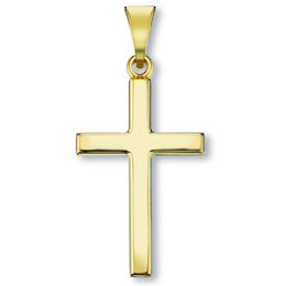Kette mit Anhänger ONE ELEMENT "Schmuckset - Set mit Halskette Kreuz Anhänger aus 333 Gelbgold", gold, Halsketten, Damen, Gelbgold 333 Gold, Gelbgold 333, Gold