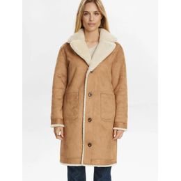 N&uuml;mph Kurzmantel N&Uuml;MPH "N&uuml;mph Coat NUELLIOT", Damen, Gr. 40, cognac, Obermaterial: 100% Polyester, M&auml;ntel Kurzmantel