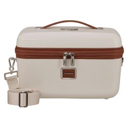 Beautycase Samsonite "IMAGE", Damen, Gr. B/H/T: 36cm x 25cm x 24cm, weiß (ivory), Polycarbonat, Polyurethan, Taschen, Kulturkoffer Kosmetikbox Beautybox waschbares Innenfutter