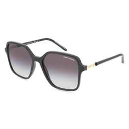 Emporio Armani 0AX4163S | Damen-Sonnenbrille | Fassung: Vollrand, Butterfly, Kunststoff, Schwarz Gl&auml;nzend | Glasfarbe: Grau Verlaufend