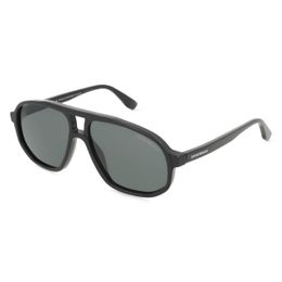 Emporio Armani 0EA4263U | Herren-Sonnenbrille | Fassung: Vollrand, Pilot, Acetat, Schwarz Gl&auml;nzend | Glasfarbe: Grau