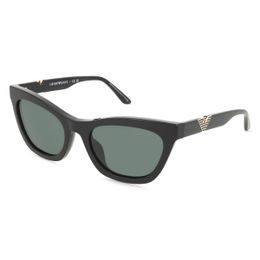 Emporio Armani 0EA4259U | Damen-Sonnenbrille | Fassung: Vollrand, Cat Eye, Acetat, Schwarz Gl&auml;nzend | Glasfarbe: Grau