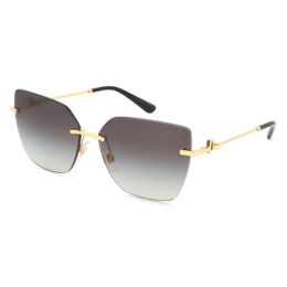 Dolce & Gabbana Dolce&Gabbana 0DG2321 | Damen-Sonnenbrille | Fassung: Randlos, Cat Eye, Metall, Gold | Glasfarbe: Grau Verlaufend
