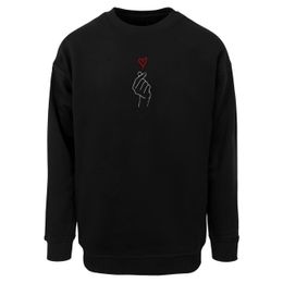 Merchcode Jungen Rundhalspullover "Merchcode K Heart Sweat Crewneck"schwarz, Gr. XL, mehrfarbig, 65% Baumwolle, 35% Polyester, Pullover