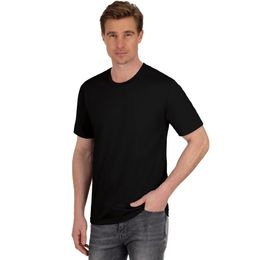 T-Shirt TRIGEMA "TRIGEMA T-Shirt aus 100% Baumwolle", Herren, Gr. L, schwarz, 100% Baumwolle, Basic, Shirts T-Shirt