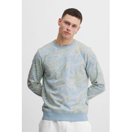 Longpullover Blend "BHSweatshirt", Damen, Gr. XL, dusty blau, Sweatware, 60% Baumwolle, 40% Polyester, gemustert, regular fit normal, Rundhals, eingesetzt, Pullover Longpullover, Klassisches Sweatshirt mit Rundhalsausschnitt