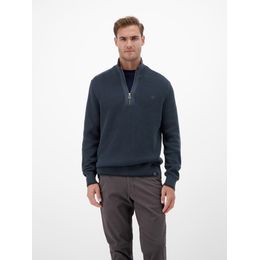 Troyer Lerros, Damen, Gr. L, classic navy, Strick, Obermaterial: 100% Baumwolle, unifarben, regular fit hüftbedeckend, Rundhals, Flachstrickbündchen, Pullover Troyer, mit sportiver Struktur