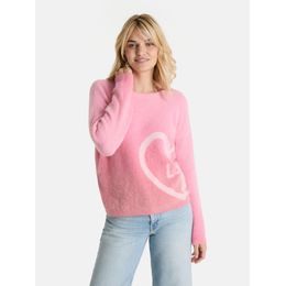LIEBLINGSST&Uuml;CK Strickpullover LIEBLINGSST&Uuml;CK "AsyaL", Damen, Gr. 46, 320, blush, 13% Wolle, 52% Alpaka, 32% Polyamid, 3% Elasthan, normal, Rundhals, Pullover Strickpullover, mit Alpakawolle und Wolle