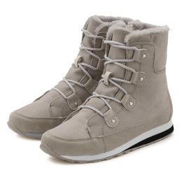 Stiefelette Vivance, Damen, Gr. 42, grau, Obermaterial: 50% Lederimitat, 50% Textilmaterial. Decksohle: 100% Textilmaterial. Futter: 100% Textilmaterial. Laufsohle: 100% Synthetik, unifarben, Schuhe Stiefelette, mit Warmfutter, Winterstiefel, Stiefel, Boots VEGAN
