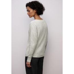 Strickpullover Street One, Damen, Gr. 34, pelican grau meliert, Web;Feinstrick;Grobstrick, 37% Baumwolle, 34% Polyacryl, 26% Polyester, 3% Elasthan, unifarben, regular fit normal, U-Boot-Ausschnitt, B&uuml;ndchen, Pullover Strickpullover