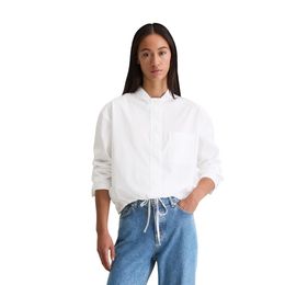 Marc O'Polo Langarmbluse MARC O'POLO "im Blouson-Stil", Damen, Gr. 36, wei&szlig;, Obermaterial: 100% Baumwolle, unifarben, relaxed fit normal, Manschette, Blusen