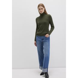 Strickpullover Mavi "HIGH NECK SWEATER", Damen, Gr. L, deep depths, Feinstrick, 52% Viskose, 30% Polyester, 18% Polyamid, slim fit normal, ohne Ausschnitt, Pullover Strickpullover, Pullover Rollkragen