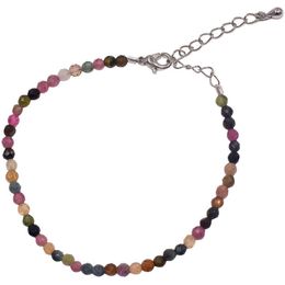 Armband Firetti "Schmuck Geschenk Armschmuck Armkette Edelstein Farbstein Turmalin" Gr. 21, bunt (messingfarben, mehrfarbig, mehrfarbig), Armb&auml;nder, Damen, 21, Messing Nylon, Messing, Nylon, Armband, mit Turmalin
