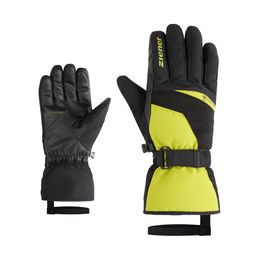 Skihandschuhe Ziener "GALERIUS-Z GTX glove man", Damen, Gr. 8, schwarz.electric grass, Obermaterial: 100% Polyester; Innenseite: 100% Polyester; Futter: 100% Polyester; Wattierung: 100% Polyester, Handschuhe