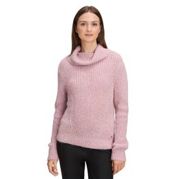 BETTY & CO Strickpullover BETTY & CO "Damen mit Lurexfaden", Damen, Gr. 38, rose melange, Strick, Obermaterial: 55% Polyester, 30% Polyacryl, 10% Polyamid, 5% Wolle, l&auml;ssig geschnitten normal, Pullover Strickpullover