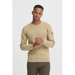 Blend Damen Strickpullover "BHMFINTANO"crockery, Basic, Gr. L, unifarben, Feinstrick, 70% Baumwolle (Recycled), 30% Polyester (Recycled), Pullover,