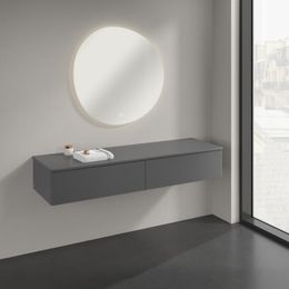Villeroy & Boch Villeroy und Boch Antao Sideboard K42000GK 160x26,8x50cm, Waschbeckenplattenfarbe Lack, anthracite matt lacquer