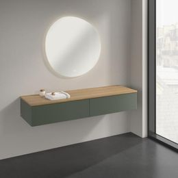Villeroy & Boch Villeroy und Boch Antao Sideboard K42001HL 160x26,8x50cm, Waschbeckenplattenfarbe honey oak, leaf green matt lacquer