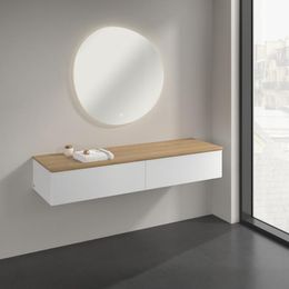 Villeroy & Boch Villeroy und Boch Antao Sideboard K42001MT 160x26,8x50cm, Waschbeckenplattenfarbe honey oak, white matt lacquer