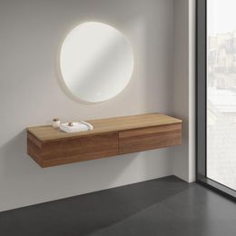 Villeroy & Boch Villeroy und Boch Antao Sideboard K42001HM 160x26,8x50cm, Waschbeckenplattenfarbe honey oak, warm walnut