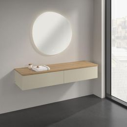 Villeroy & Boch Villeroy und Boch Antao Sideboard K42001HJ 160x26,8x50cm, Waschbeckenplattenfarbe honey oak, silk grey matt lacquer