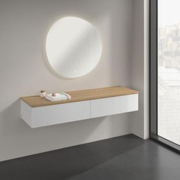 Villeroy & Boch Villeroy und Boch Antao Sideboard K42001GF 160x26,8x50cm, Waschbeckenplattenfarbe honey oak, glossy white lacquer