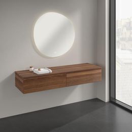 Villeroy & Boch Villeroy und Boch Antao Sideboard K42002HM 160x26,8x50cm, Waschbeckenplattenfarbe warm walnut, warm walnut