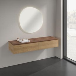 Villeroy & Boch Villeroy und Boch Antao Sideboard K42002HN 160x26,8x50cm, Waschbeckenplattenfarbe warm walnut, honey oak
