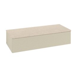 Villeroy & Boch Villeroy und Boch Antao Sideboard L41103HJ mit Beleuchtung, 1 Auszug, 1200 x 268 x 500 mm, Front mit Struktur, Silk Grey Matt Lacquer / Botticino