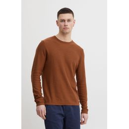 Strickpullover Blend "BHPullover", Damen, Gr. 3XL, sequoia, Feinstrick, 100% Baumwolle, unifarben, regular fit normal, Rundhals, eng, Pullover Strickpullover, Stilvoller Feinstrick-Pullover mit Rundhalsausschnitt