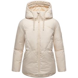 Steppjacke Navahoo "Pastellzauber 14", Damen, Gr. XL (42), cream, Obermaterial: 100% Polyester; Innenfutter: 100% Polyester; Wattierung: 100% Polyester; Ärmelfutter: 100% Polyester, Basic, gerade hüftbedeckend, Rippstrickbündchen, Jacken Steppjacke, Winterjacke mit Kapuze