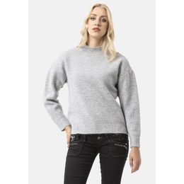 Cipo & Baxx CIPO & BAXX Damen Strickpullover "WP262"lightgrau, Gr. XL, unifarben, 50% Baumwolle, 50% Polyacryl, Pullover