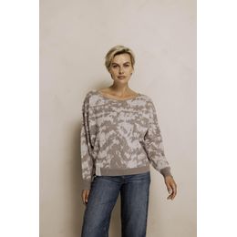 Zhrill Damen Strickpullover "ZHTALIA CAMO"sand, Gr. L, bedruckt, Strick, Obermaterial: 53% Polyamid, 22% Polyacryl, 20% Wolle, 5% Alpaka, Pullover,