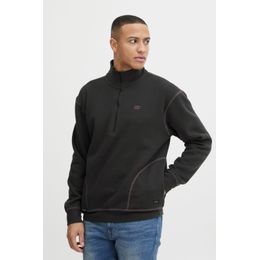 Troyer Blend "BHSweatshirt", Damen, Gr. XL, schwarz, Sweatware, 60% Baumwolle, 40% Polyester, unifarben, regular fit normal, Rundhals, eingesetzt, Pullover Troyer, Stilvoller Sweat-Troyer mit Stehkragen