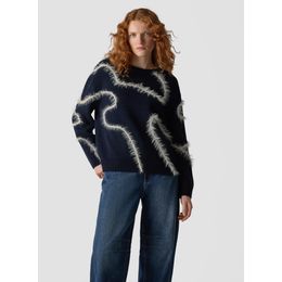 Strickpullover Lecomte "Pullover", Damen, Gr. 42, dunkelblau, 69%Polyacryl, 29%Baumwolle, 2%Polyester, gerader Abschluss, Pullover Strickpullover