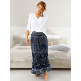 Longbluse Ambria, Damen, Gr. 48, wei&szlig;, 100% Polyester, unifarben, V-Ausschnitt, Blusen Longbluse