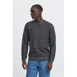 Strickpullover Blend "BHDANA", Damen, Gr. XL, iron gate, Grobstrick, 50% Polyester, 45% Polyacryl, 5% Wolle, meliert, Basic, normal normal, Rundhals, Pullover Strickpullover, Klassischer Grobstrickpullover