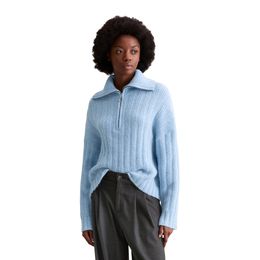 Marc O'Polo Rollkragenpullover MARC O'POLO DENIM "aus edlem Wolle-Alpakawolle-Mix", Damen, Gr. M, medium blau, Obermaterial: 43% Wolle (Schafwolle), 34% Polyamid, 23% Alpaka, unifarben, Pullover Rollkragenpullover
