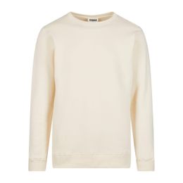 Rundhalspullover Urban Classics "Urban Classics Herren Organic Basic Crew", Damen, Gr. 4XL, sandwei&szlig;, 100% Baumwolle, unifarben, normal, Rundhals, Pullover Rundhalspullover