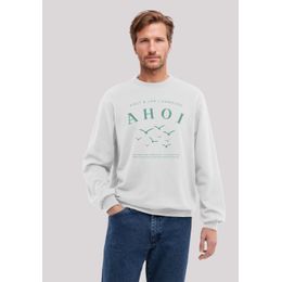 Sweatshirt F4NT4STIC "Ahoi M&ouml;we Knut und Jan", Herren, Gr. L, wei&szlig; (off, wei&szlig;), Obermaterial: 80% Baumwolle, 20% Polyester, regular fit, Rundhals, ohne B&uuml;ndchen, Sweatshirts Sweatshirt, Osteee Kollektion, Urlaub, Ahoi Moin