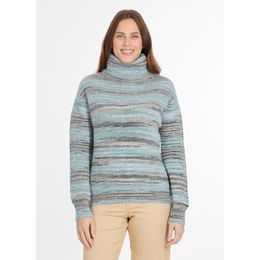 Rollkragenpullover Ragwear "SAFINA", Damen, Gr. L, dusty gr&uuml;n, Strick, Obermaterial: 54% Nylon, 23% Polyacryl, 23% Polyester, gemustert, gestreift, normal, Rundhals, Rippstrickb&uuml;ndchen, Pullover Rollkragenpullover, pflegeleichter Materialmix, hoher Rollkragen