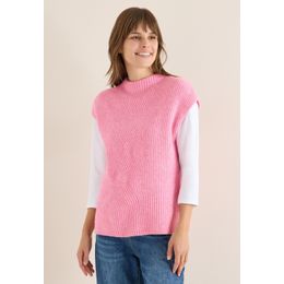Pullunder Cecil, Damen, Gr. XL (44), schwarz blossom melange, Web, 37% Baumwolle, 34% Polyacryl, 26% Polyester, 3% Elasthan, meliert, comfort fit normal, Rundhals, abgesteppt, Pullover Pullunder, mit Materialmix