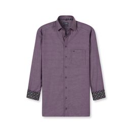 Businesshemd OLYMP "OLYMP Luxor, modern fit, Businesshemd, New Kent", Jungen, Gr. 38, Normaler Arm, aubergine, 100% Baumwolle, Hemden