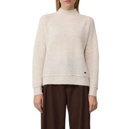 Strickpullover s.Oliver, Damen, Gr. 40, light beige melange, Strick, Obermaterial: 76% Polyester, 16% Polyamid, 8% Wolle, meliert, relaxed fit normal, ohne Ausschnitt, Raglan&auml;rmel Rippb&uuml;ndchen, Pullover Strickpullover, mit Rippb&uuml;ndchen