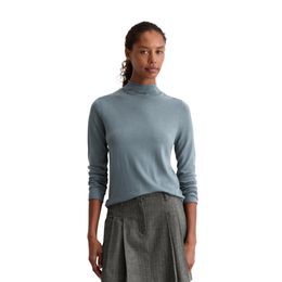 Marc O'Polo Strickpullover MARC O'POLO "aus edlem Schurwolle-Viskose-Mix", Damen, Gr. L, slate blau, Obermaterial: 42% Schurwolle, 30% Viskose, 28% Polyamid, unifarben, Pullover Strickpullover