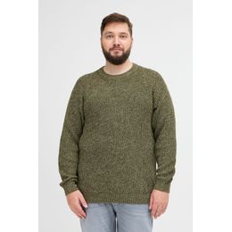Strickpullover Blend "BHBPullover", Damen, Gr. 6XL, forest night, Web, 100% Baumwolle, meliert, Basic, regular fit normal, Rundhals, eingesetzt, Pullover Strickpullover, Klassischer Grobstrickpullover