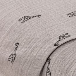 buttinette Musselin/Doppel-Gaze "Giraffe, taupe