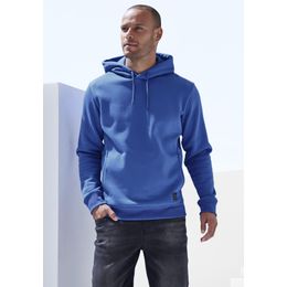 Hoodie John Devin, Herren, Gr. M (48/50), blau (royalblau), angeraute Sweatware, Obermaterial: 60% Baumwolle, 40% Polyester, unifarben, regular fit normal, Rundhals, angesetztes B&uuml;ndchen, Sweatshirts Hoodie, Langarm, Sweatshirt mit Rundhals und Kapuze, Baumwollmischung